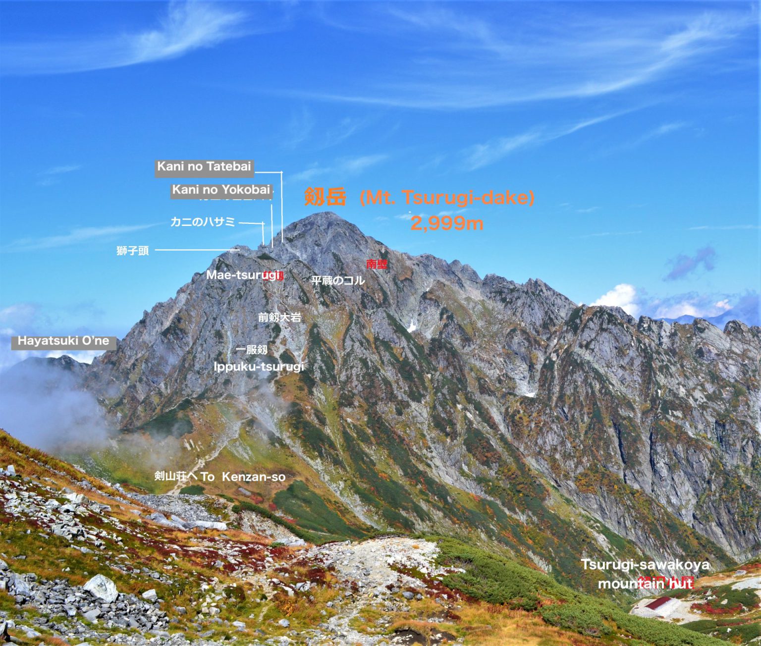 Mt. Tsurugi-dake 〜Kani no Tatebai(Vertical crab crawl)& Kani no Yokobai ...